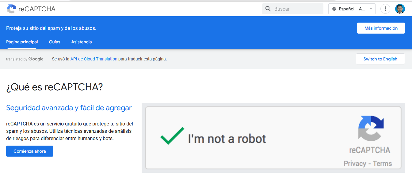 Agregando Recaptcha a nuestra aplicación con ReactJS – ginga Soluciones